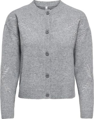 Only Onlbeauty Ls O-Neck Emb Cardi Nca KNT