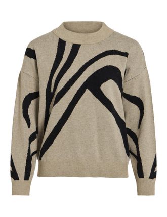 Vila Vitif Jacquard L/S Knit Top - Noos