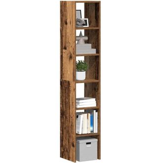 vidaXL B&uuml;cherregale 2 Stk. Stapelbar Altholz-Optik 30x30x80 cm Vidaxl