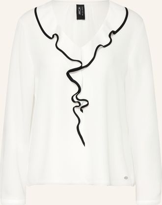 Marc Cain Blusenshirt Mit Volants weiss