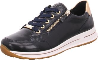 Ara Damen Osaka Sneaker, BLAU,Caramel, 42 EU Weit