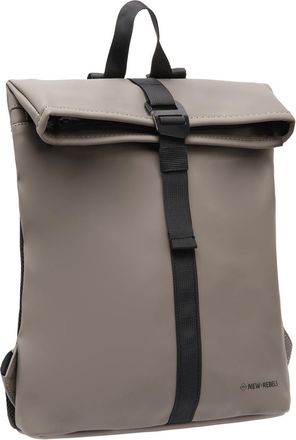 New Rebels Mart Los Angeles Wasserabweisender Rucksack - 7l Rolltop - Modische Tasche F&uuml;r Jedes Abenteuer - Wasserabweisender Rucksack Unisex - Taupe