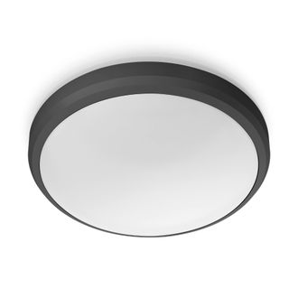 Philips my Garden LED Doris Deckenleuchte Doris, 6W, kaltwei&szlig;es Licht 4.000K, IP54 Schutzklasse, Schwarz