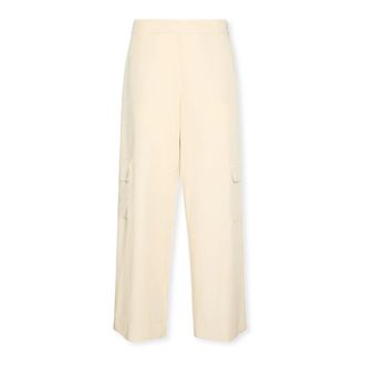 Elena Miro Flie&szlig;ende Lyocell-Cargo-Hose - - Trousers - Damen - Beige - 5XL