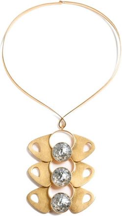 Valentino Garavani Pages Necklace In Metal And Crystal