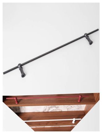 Generic Rundrohr-Leitplanke, multifunktionale St&uuml;tzstange for B&uuml;cherregale aus Holzschr&auml;nken, Kantenverkleidung in individueller L&auml;nge und Sicherheitsstange f