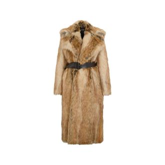 Roberto Cavalli Faux Fur Mantel - - Coats - Damen - Braun - XS