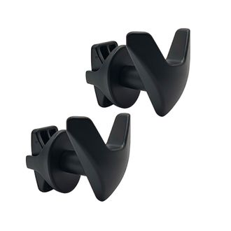 Lh by la Halle Paar VIP Handtuchhalter ohne Loch f&uuml;r Badezimmer, selbstanschraubbar am Heizk&ouml;rper ohne Bohren - Made in Italy (mattschwarz)