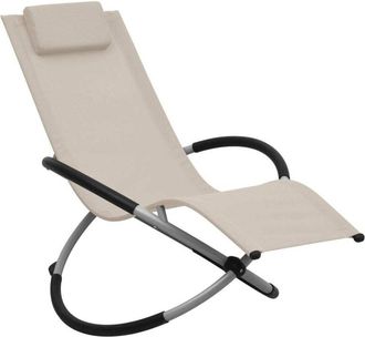 vidaXL Vidaxl - Chaise longue pour enfants Acier Cr&egrave;me