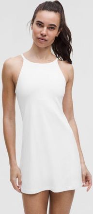 lululemon Align Hochgeschlossenes Kleid Leichter Halt f&uuml;r A/B-Cups f&uuml;r Frauen - Gr&ouml;&szlig;e 10 in White