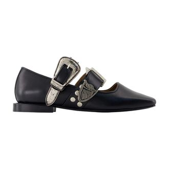 Toga Archives Schwarze Lederballerinas - Noir Stil - - Shoes - Damen - Schwarzk - 36 EU