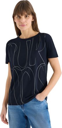 Cecil T-Shirt mit Folienprint universal Blue XXL
