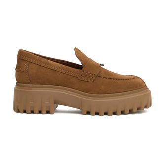Hogan Gestreifter Tabakgummimokassin - - Shoes - Damen - Braun - 39 EU