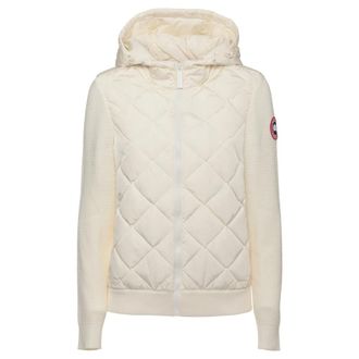 Canada Goose HyBridge Quilted Knit Hoody - - Jackets - Damen - Wei&szlig; - M