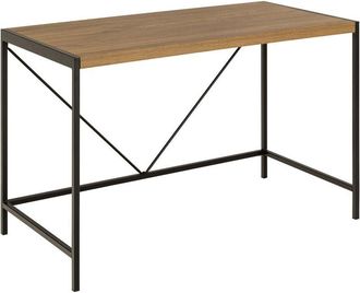 Furniture To Go Furniture To Go - Bureau 120x60x75 cm décor chêne et piètement en acier noir