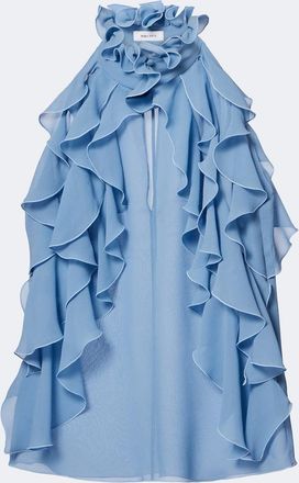 Alexander McQueen Top en soie &agrave; volants
