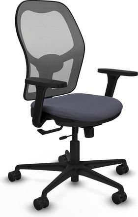 Piqueras y Crespo Hellgrauer Chorquera mit 3D-Armlehnen, h&ouml;henverstellbare Lendenwirbelst&uuml;tze, ausgestattet mit Syncro/Traslack und eingespritztem Schaum. Mit Rollen vo