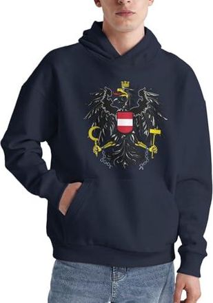 Generic Autriche Embl&egrave;me National Hoodie Autriche Manches Longues Sweatshirt pour Hommes Sweat &Agrave; Capuche Pull pour Usage Quotidien Activit&eacute;s De Loisirs Plein 