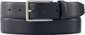 HUGO BOSS Herren Gürtel blau Glattleder