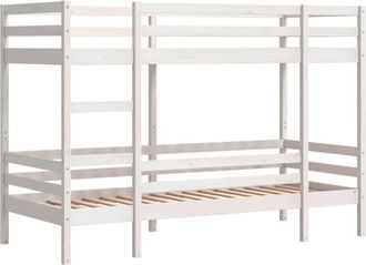 vidaXL Vidaxl - Lit superpos&eacute; Blanc 90x190 cm Bois de pin massif