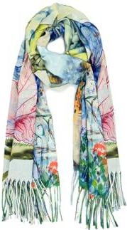 Queen Helena Écharpe dhiver lourde chaude enveloppante châle col rond fantaisie femme SC22-9, Sc22-9 Vert, Taille unique