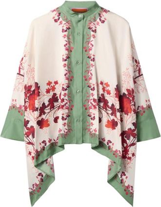 La DoubleJ Foulard Silk Twill Shirt Woodland Placee Size XS