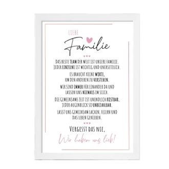 Fj&auml;llr&auml;ven Definition Poesie Kunstdruck-Poster | Weihnachtsgeschenke Familie Geschenk | Wandbilder Wohnzimmer | Weihnachten Geschenke f&uuml;r Familie Geburtstag | Wa