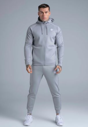 Siksilk Herren Grauer Hoodie und Joggers Set XXL