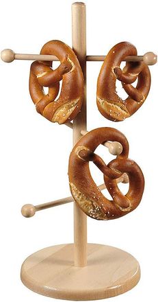 KESPER 68216 Brezn- und Wurstständer aus Buchenholz Höhe 50 cm/Brezelständer, Braun