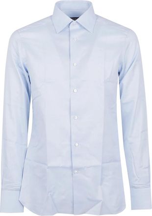 Ermenegildo Zegna Homme, Chemises, Bleu, Taille: M Chemise &agrave; manches longues micro-motif