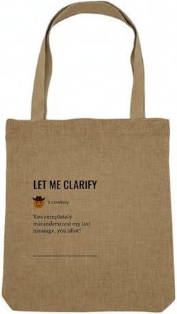 Fabulous Sac Shopping Tote Bag Aspect Lin - Let Me Clarify Work Office Email Funny Icon - Sac de Courses Toile Epaisse 360g Beige Naturel Cabas Port&eacute; Epaule So