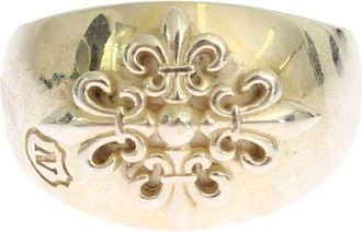 Nialaya Homme, Accessoires, Gris, Taille: 64 MM Bague Fleur Or Style Hollywood
