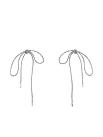 Area boucles doreilles &agrave; ornements en cristal - Argent