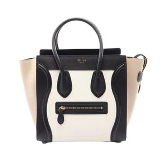 Celine Sac cabas Pre-owned Luggage Micro Shopper en cuir et daim - Femme - Pre-owned - Multicolore - Taille: ONE Size