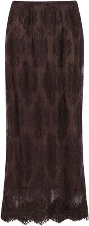 Aniye By Jupe Longuette en Dentelle - Femme - Jupes - Brun - Taille: 38 FR