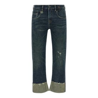 R13 Jean Droit Coupe Courte - Femme - Jeans - Bleu - Taille: W27