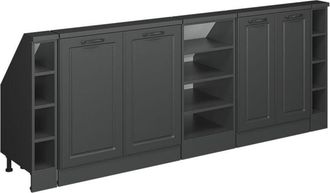 Vicco Armoire sous pente de toit Rion - Lot de 5 modules - Dimensions 215x81.6x46/14.8 cm - Panneau de particules m&eacute;lamin&eacute; 16 mm