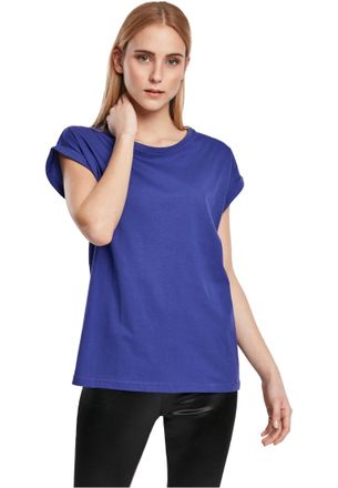 Urban Classics Damen T-Shirt Ladies Extended Shoulder Tee, T-Shirt mit überschnittenen Schultern, aus Baumwolle, erhältlich in vielen Farben, Bluepurple, XXL