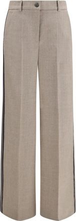 P.A.R.O.S.H. P.a.r.o.s.h. - Pantalon en laine vierge - Femme - Pantalons - Beige - Taille: 36 FR