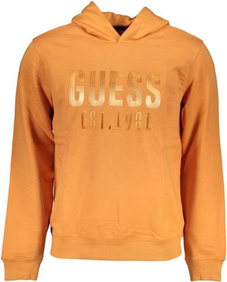 Guess Homme, Sweatshirts et sweats à capuche, Orange, Taille: S Sweat à Capuche Orange avec Style