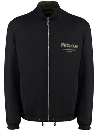 Alexander McQueen veste bomber Graffiti réversible - Vert