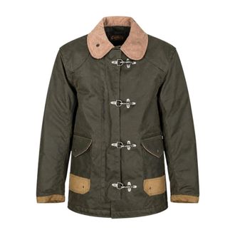 CHESAPEAKE'S Veste de pompier Bedford en coton cir&eacute; HS - Homme - Vestes - Vert - Taille: L