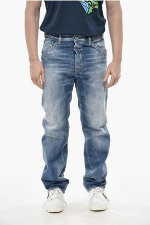 Dsquared2 Varnish Effect Jeans 642 with Raffia Patch 20cm size 48