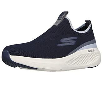 Skechers Homme GOrun Elevate-Athletic Slip-on Workout Running Shoe Sneaker with Cushioning Basket, Bleu Marine/Gris, 45 EU