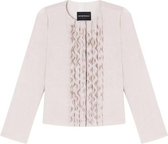 Emporio Armani Femme, Vestes, Beige, Taille: 38 FR Veste en Twill D&eacute;lav&eacute; avec C&ocirc;t&eacute;s Ajust&eacute;s