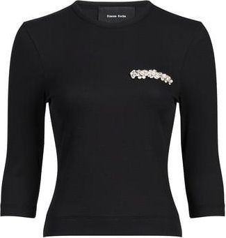 Simone Rocha T-shirt ajust&eacute; col rond