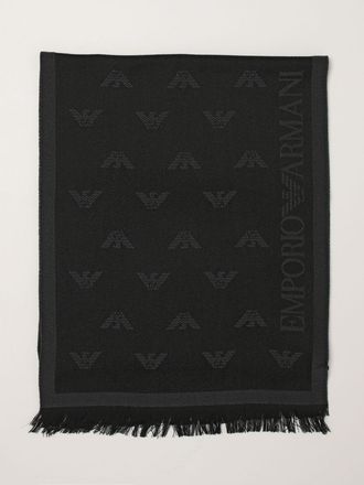 Emporio Armani Wollschal mit Allover-Logomuster