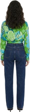 Dolce & Gabbana Womens Multicolor Elastane Pattern Shirt
