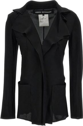 Junya Watanabe Femme, Vestes, Noir, Taille: 38 FR Giacca in tessuto fluido