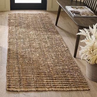 Safavieh Naturfaser Teppich f&uuml;r Wohnzimmer, Esszimmer, Schlafzimmer - Natural Fiber Collection, Kurzer Flor, Nat&uuml;rlich, 76 X 183 cm